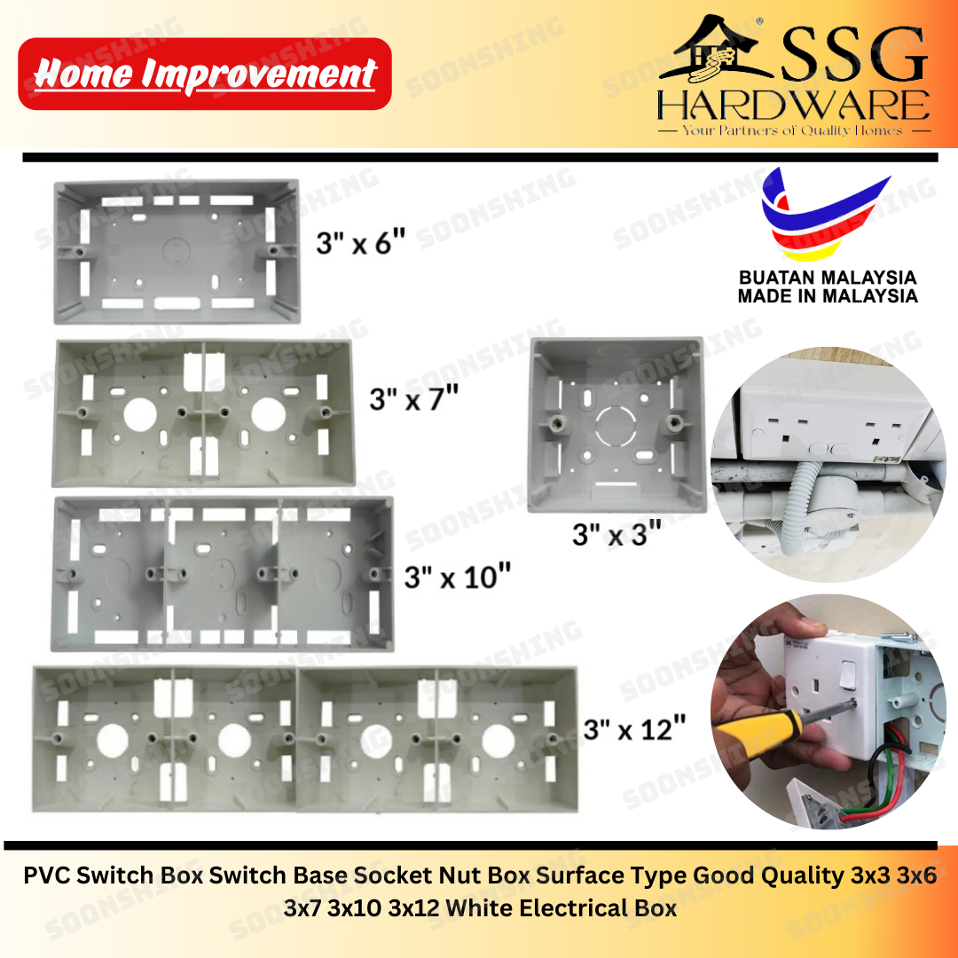 PVC Switch Box Switch Base Socket Nut Box Surface Type Good Quality 3x3 ...