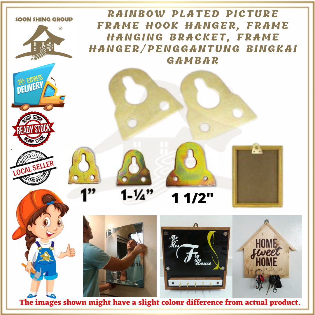 Rainbow plated picture frame hook hanger, frame hanging bracket, frame ...