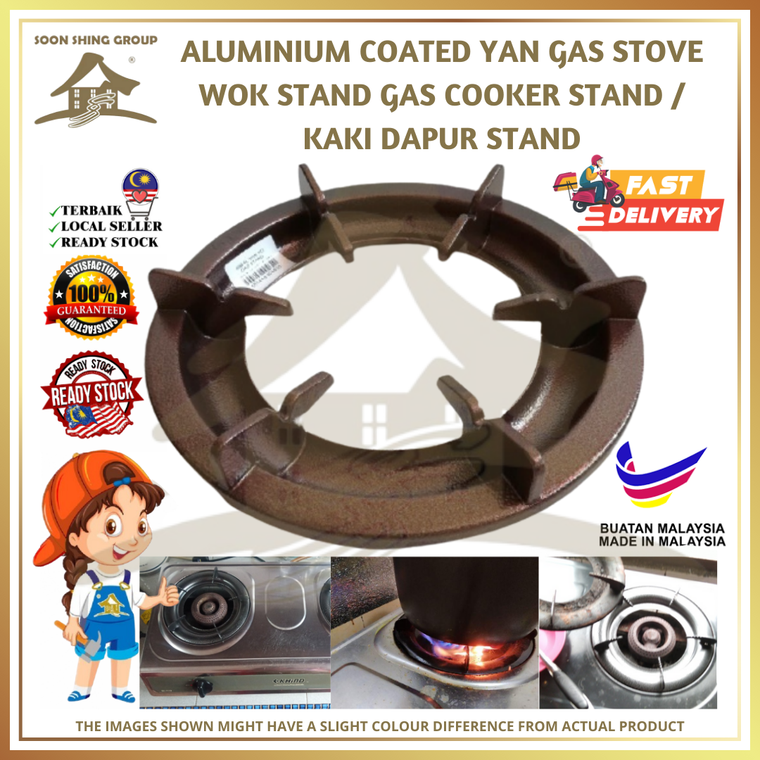 Aluminium Coated Yan Gas Stove Wok Stand Gas Cooker Stand / Kaki Dapur ...