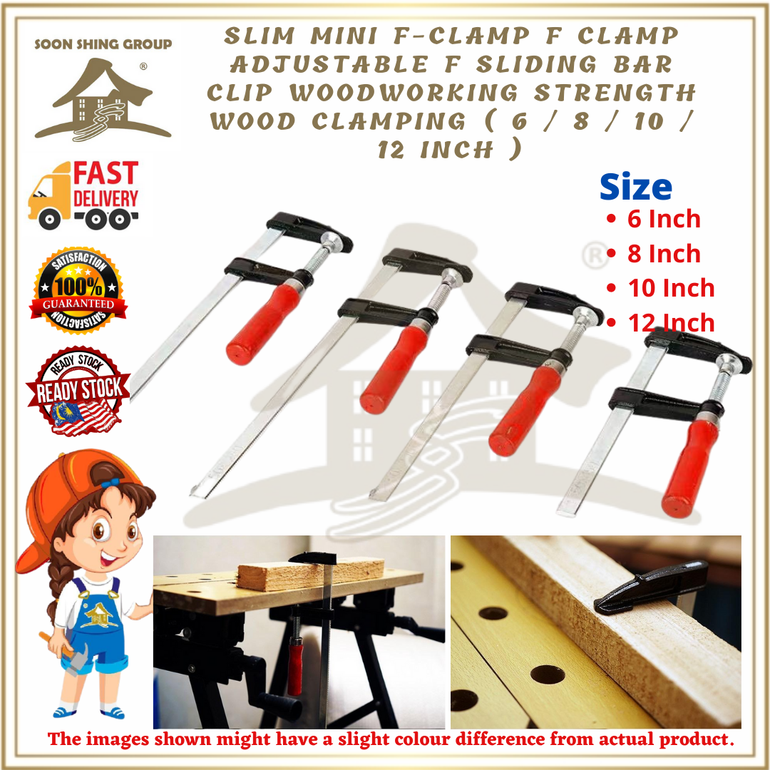 SLIM MINI F-CLAMP F CLAMP ADJUSTABLE F SLIDING BAR CLIP WOODWORKING ...