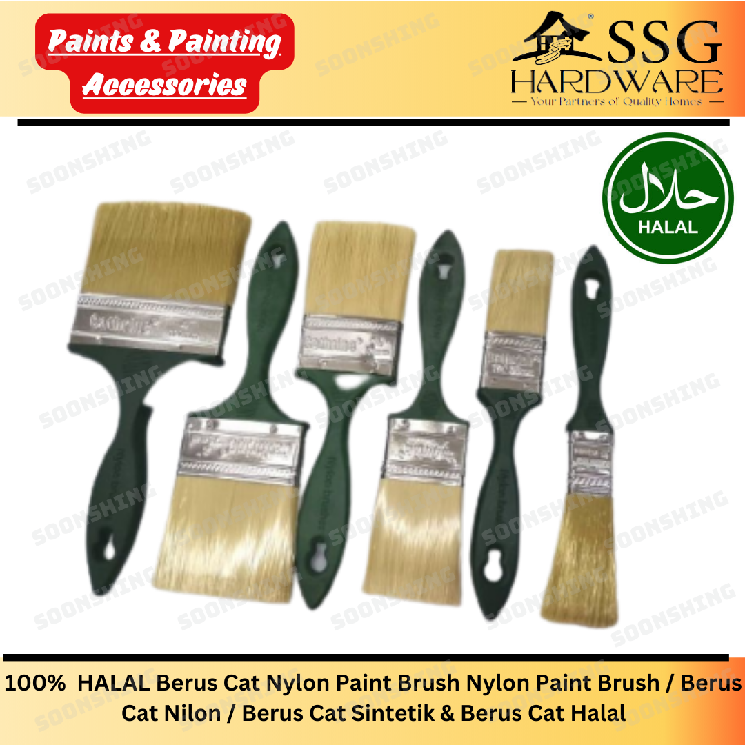 100% HALAL Berus Cat Nylon Paint Brush Nylon Paint Brush / Berus Cat ...