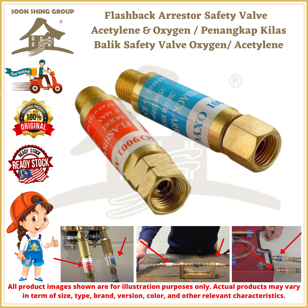 Prescott Flashback Arrestor Safety Valve Acetylene & Oxygen / Penangkap ...