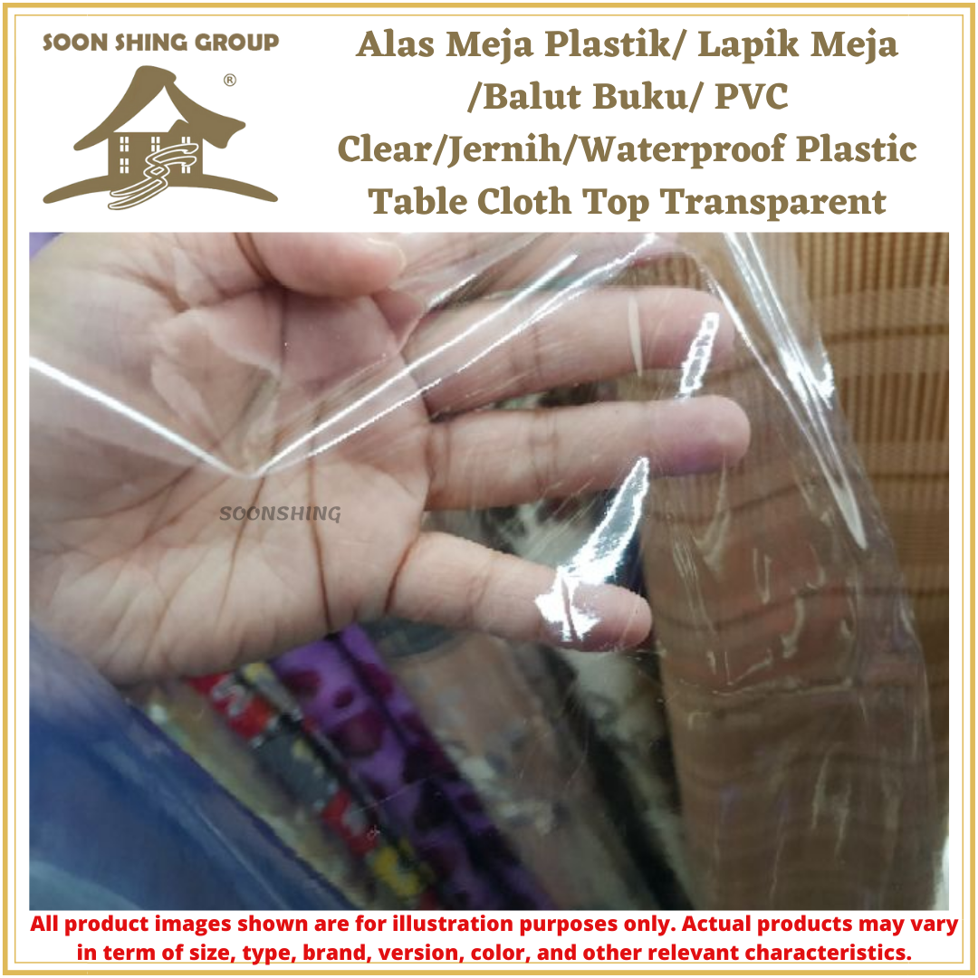 (1 Meter) Alas Meja Plastik/ Lapik Meja /Balut Buku/ PVC Clear/Jernih ...