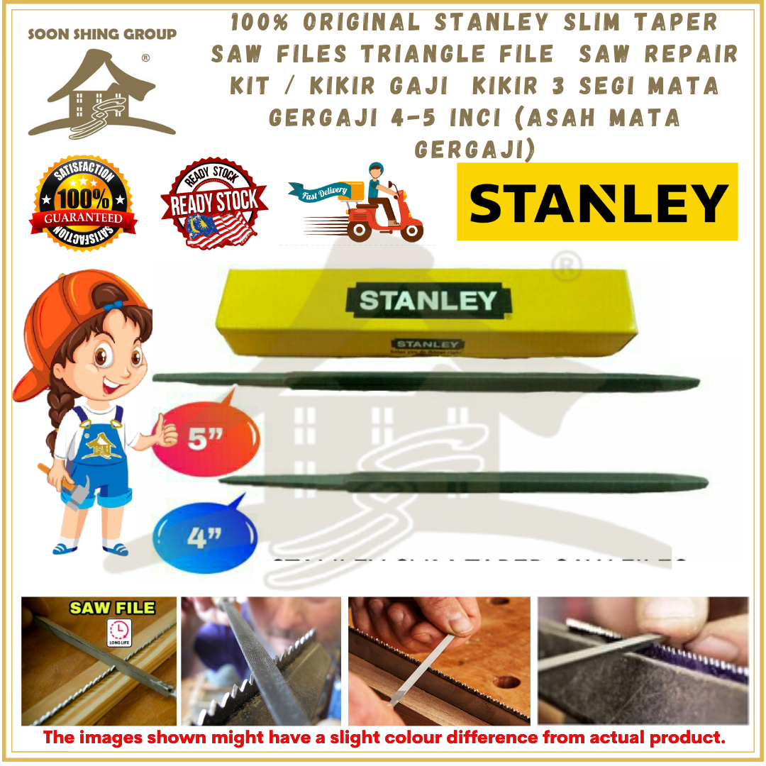 100% Original Stanley Slim Taper Saw Files Triangle File Saw Repair Kit ...