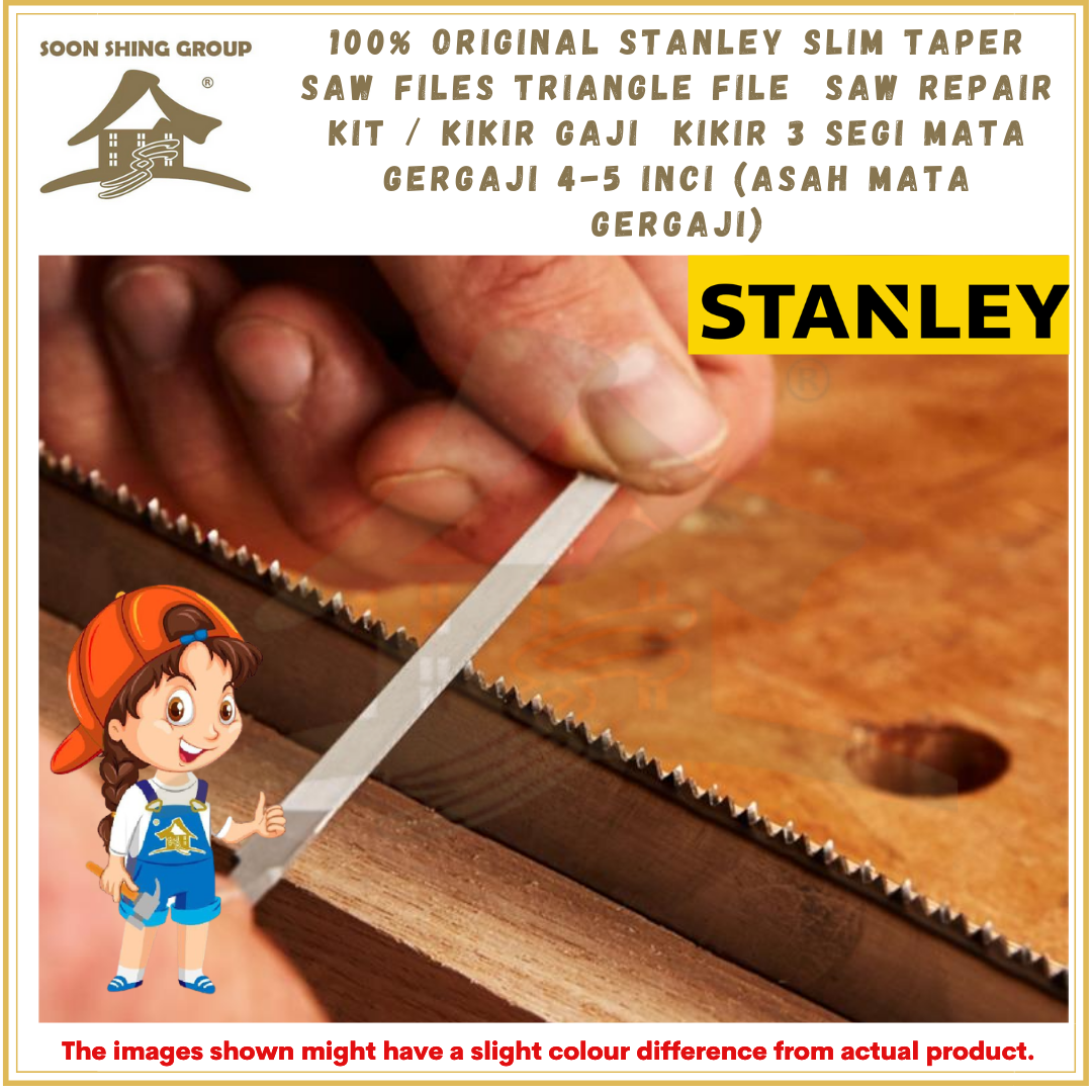 100% Original Stanley Slim Taper Saw Files Triangle File Saw Repair Kit ...