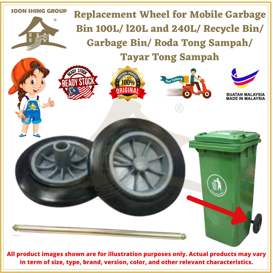 Replacement Wheel for Mobile Garbage Bin 100L,l20,240L/ Recycle Bin ...