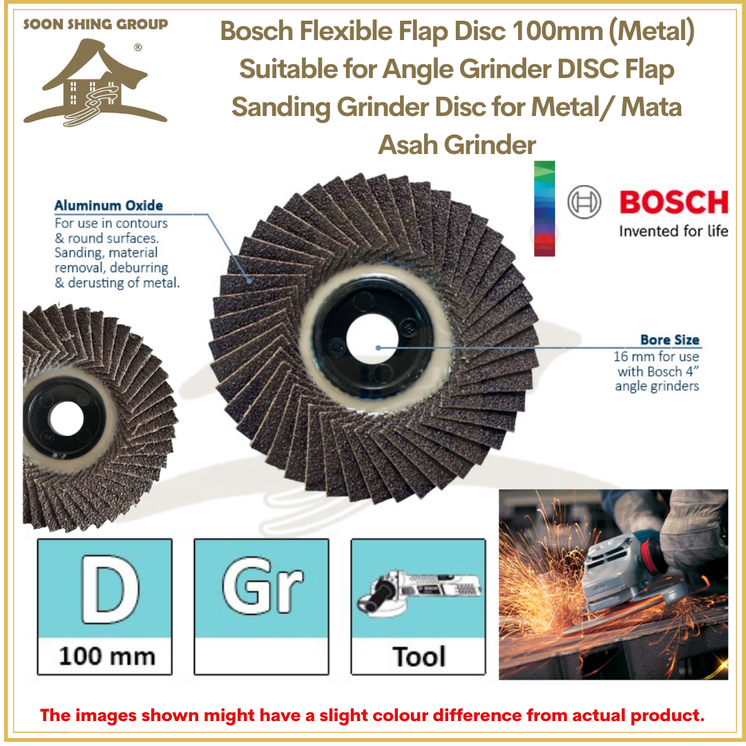 Bosch Flexible Flap Disc 100mm (Metal) Suitable for Angle Grinder Flap ...