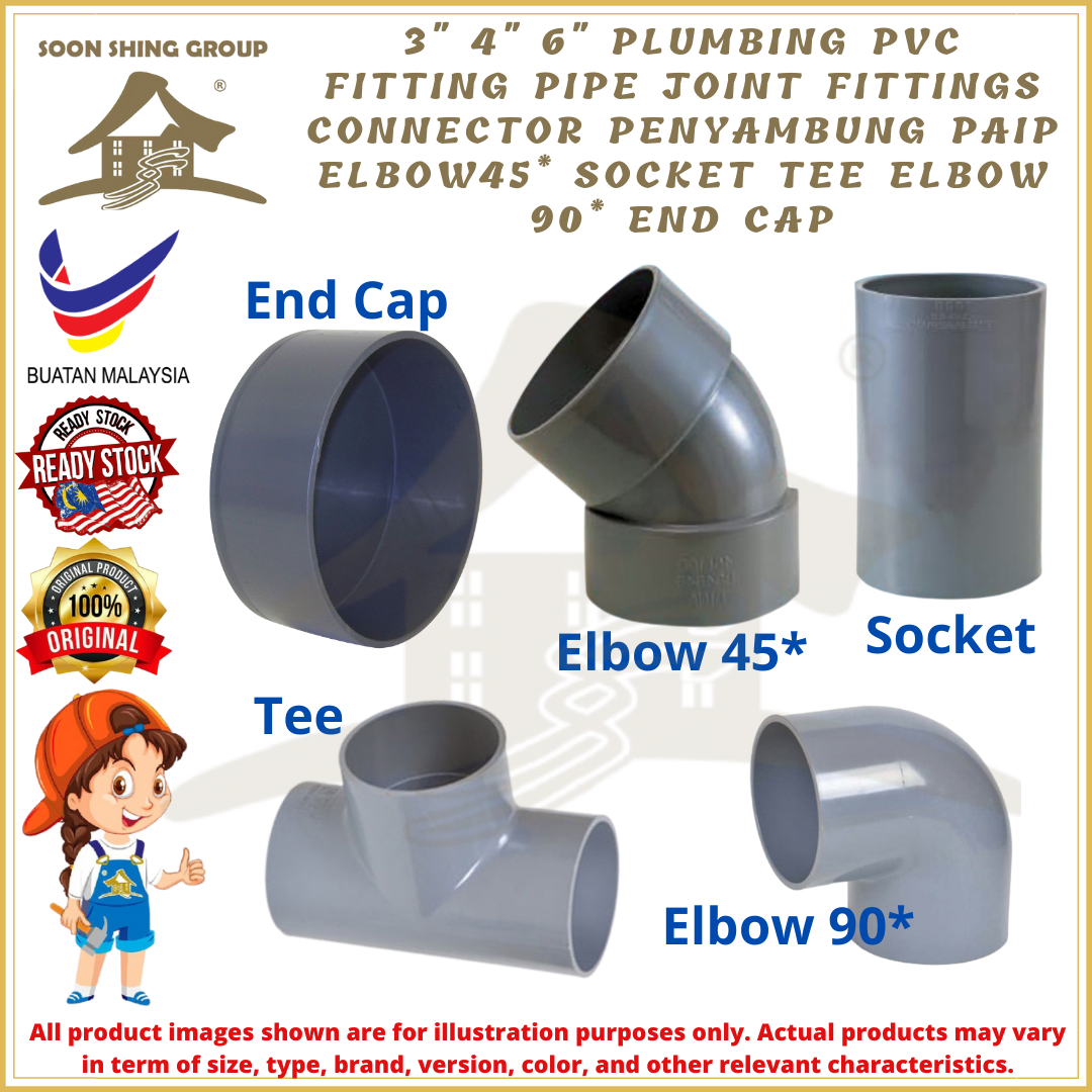 elbow joint pipe sizes