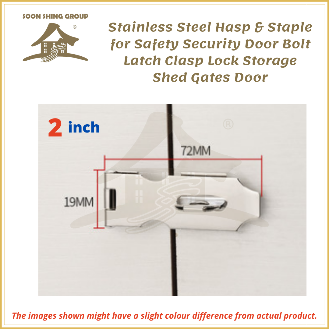 Stainless Steel Hasp & Staple for Safety Security Door Bolt Latch ...