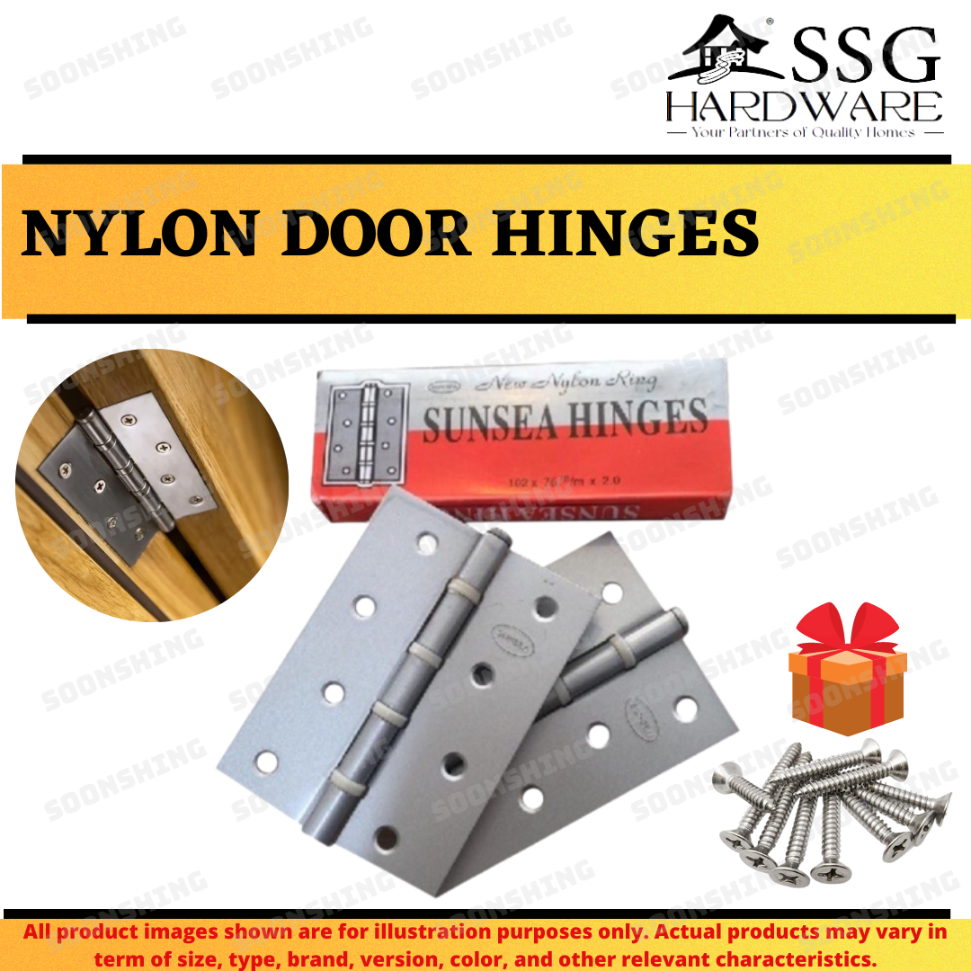 Sunsea 4 Inch Quality Metal Door Hinge Fitting with Nylon Ring ...