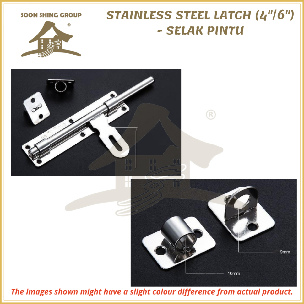 STAINLESS STEEL LATCH (4"/6") - SELAK PINTU