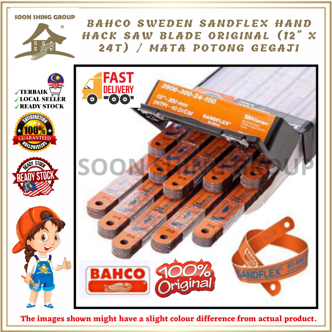 [100% ORIGINAL]BAHCO Sweden Sandflex Hand Hack Saw Blade original (12 ...
