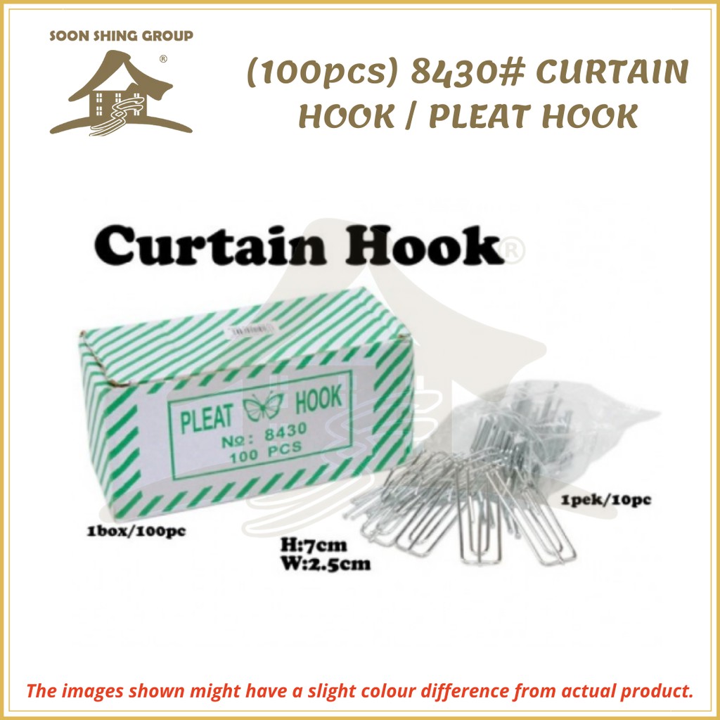 SS #8430 CURTAIN HOOK / PLEAT HOOK / LANGSIR (100PC)