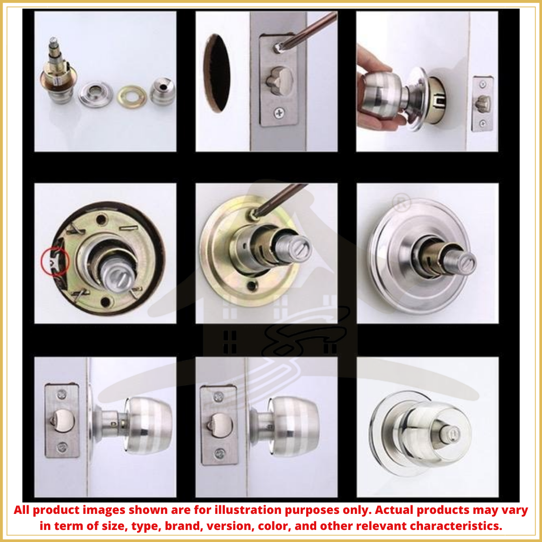 High Quality Cylindrical Door Lock Set / Tombol Pintu / Round Door ...