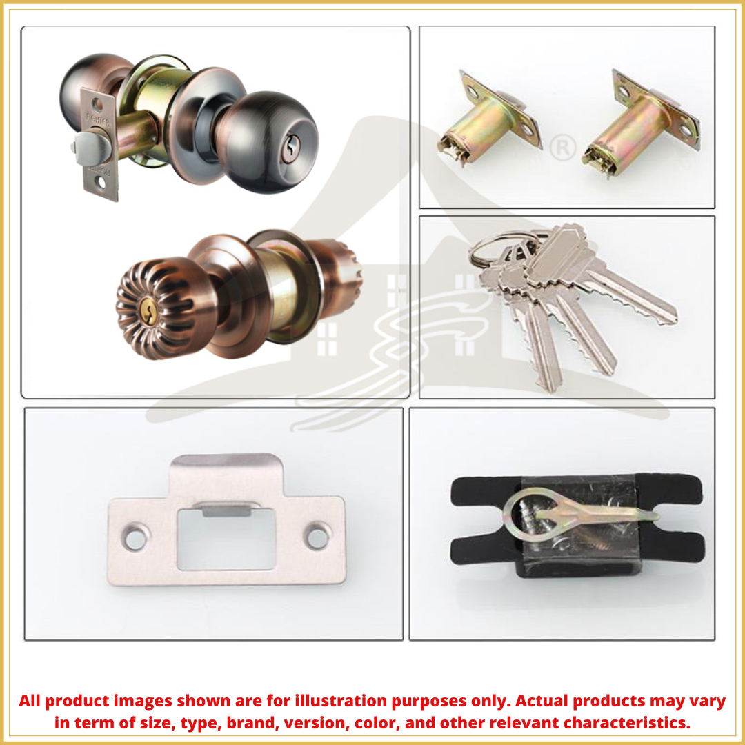 High Quality Cylindrical Door Lock Set / Tombol Pintu / Round Door ...