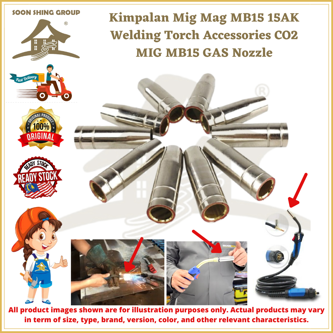 Kimpalan Mig Mag MB15 15AK Welding Torch Accessories CO2 MIG MB15 GAS ...
