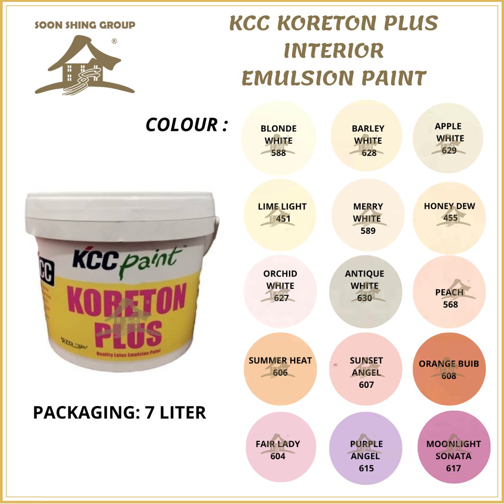 SS520 KCC Koreton Plus Interior Emulsion Paint 7 Litre / Cat Kapur ,Cat ...