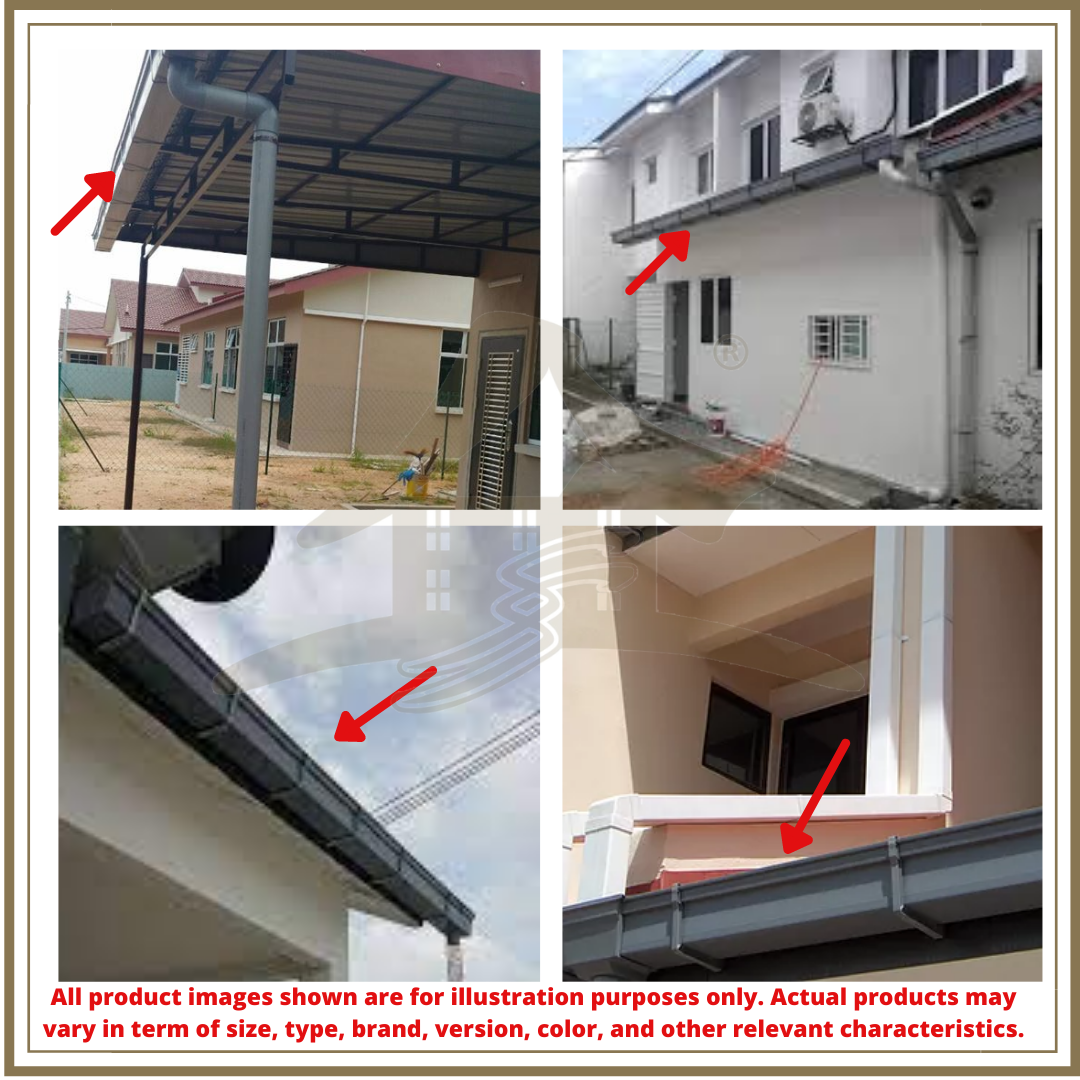 F300 PVC Gutter Mitre Fitting Grey (PVC Rainwater Gutter System ) Salur ...