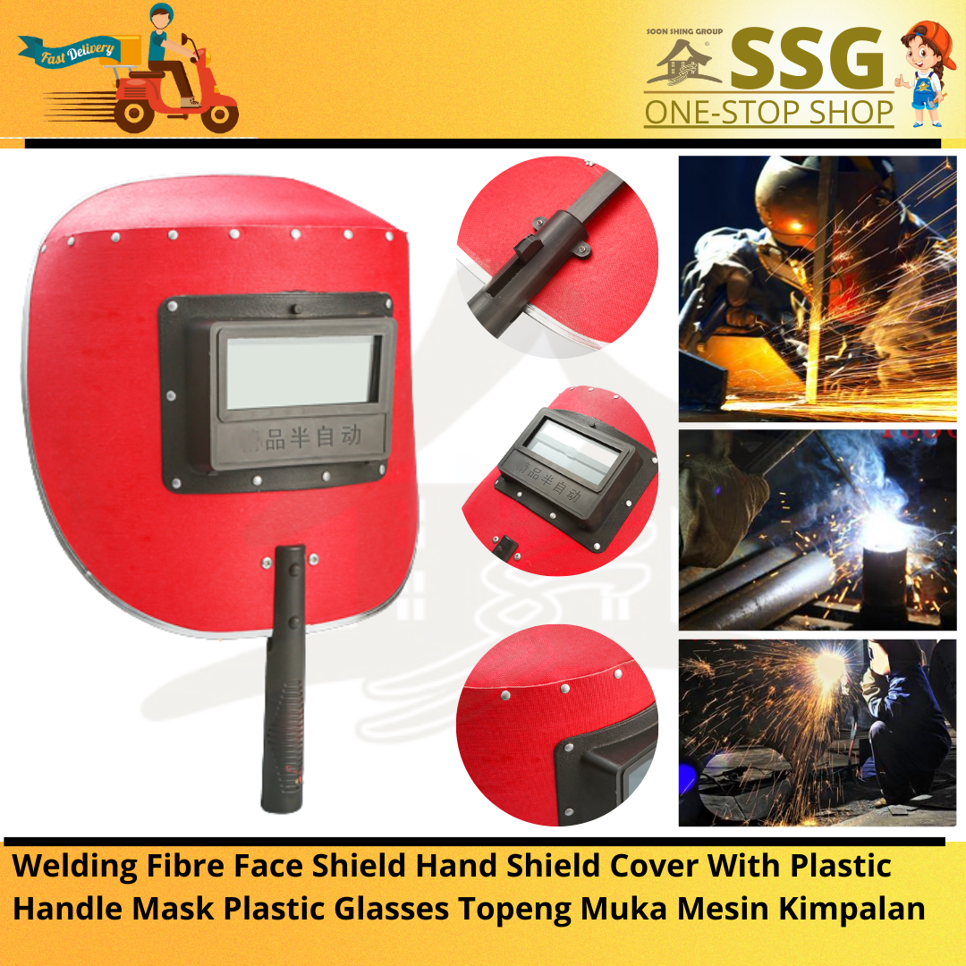 Welding Fibre Face Shield Hand Shield Cover With Plastic Handle Mask ...