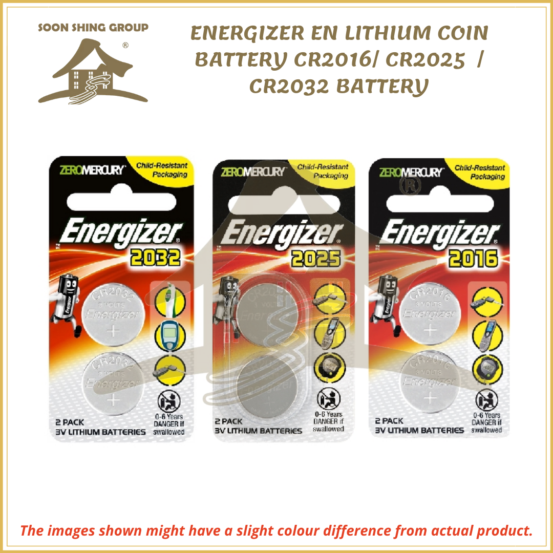 ENERGIZER EN LITHIUM COIN BATTERY CR2016/ CR2025 / CR2032 BATTERY